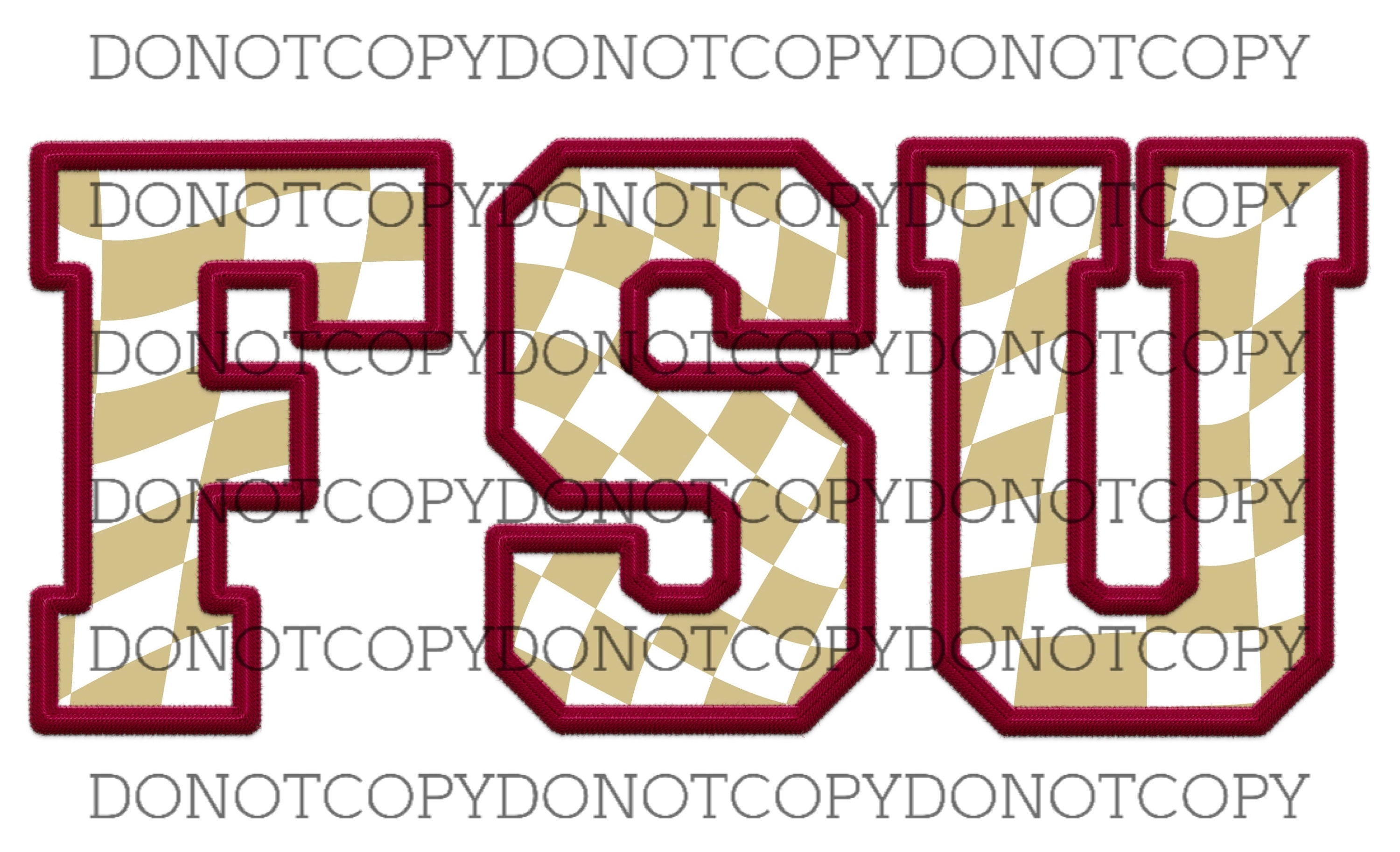 Faux Embroidered FSU PNG Digital Download ONLY Sublimation, Dtf ...