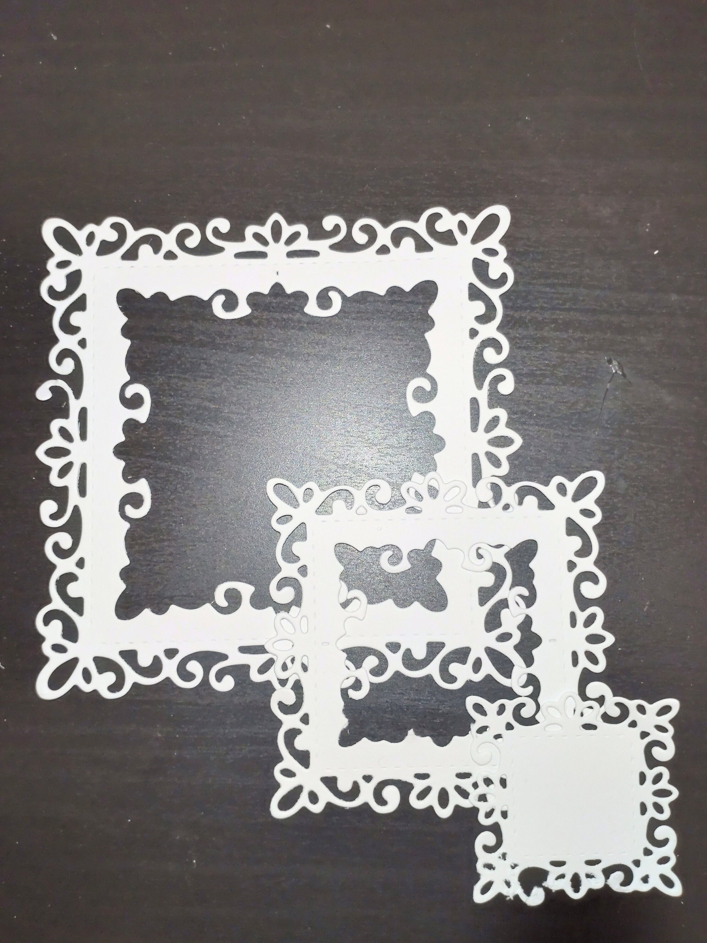 Set of 3 Pretty Die Cut Frames Enchanting Photo Frames Whimsical ...