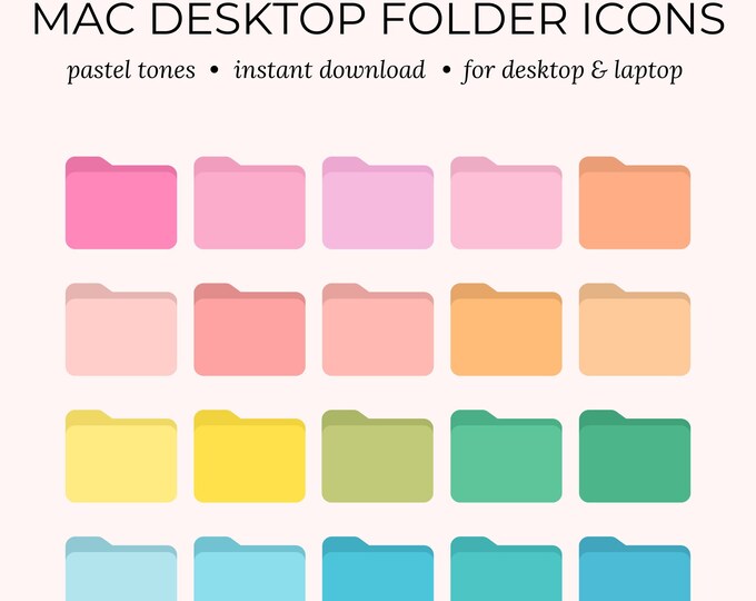 Desktop Icons for Mac Desktop and Laptop Wallpaper, Computer Folder ...