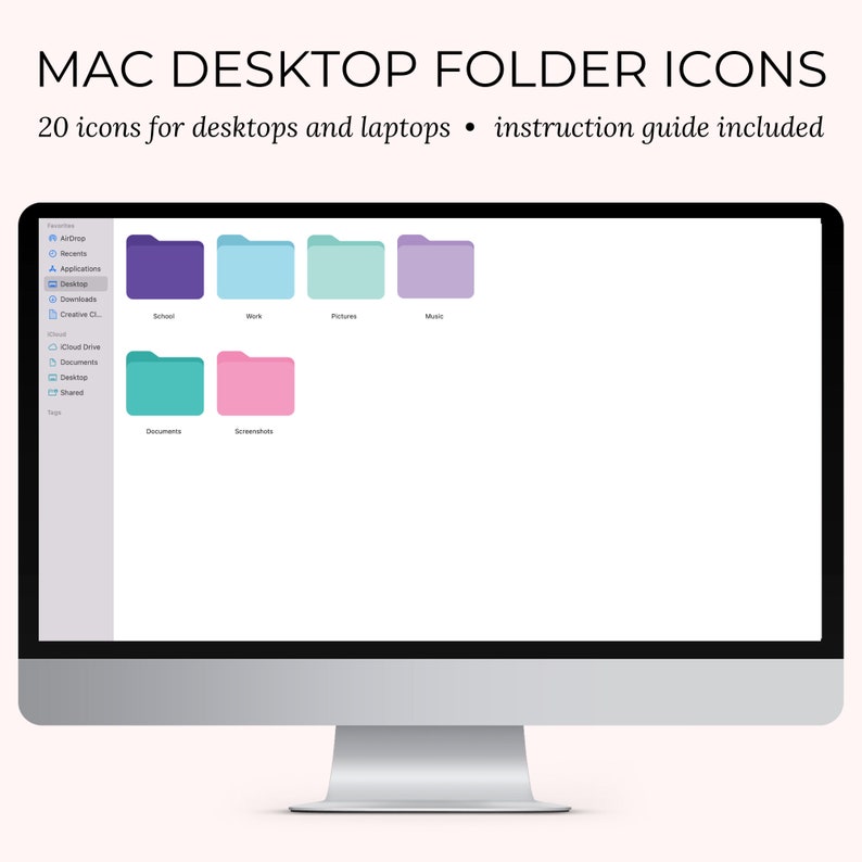 Mac Folder Icons Customisable Icons for Mac Desktops & Laptops Bright ...