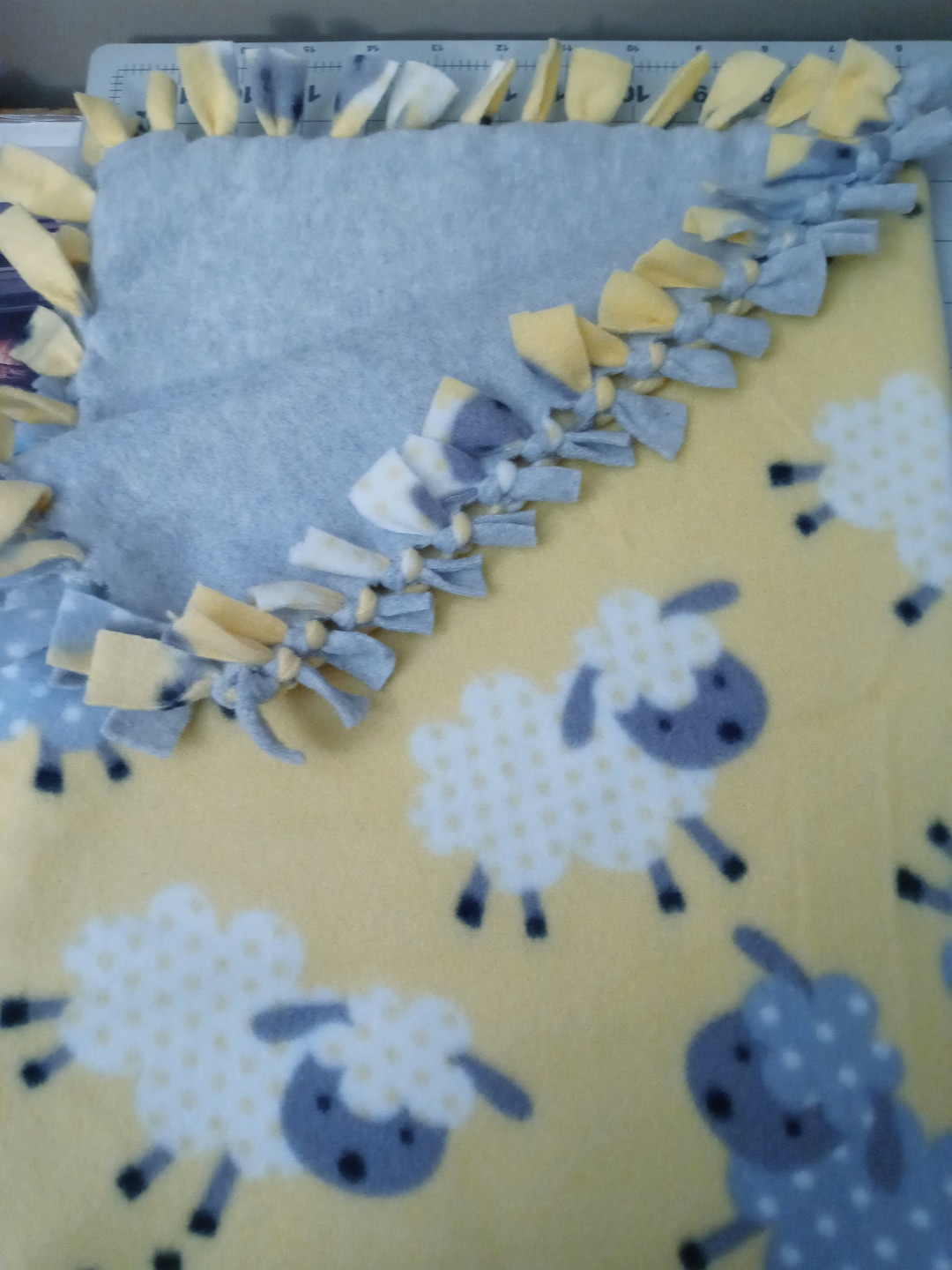 Fleece Baby Blanket | Hand Tied Blanket | No Sew Tie Blanket | Sheep ...