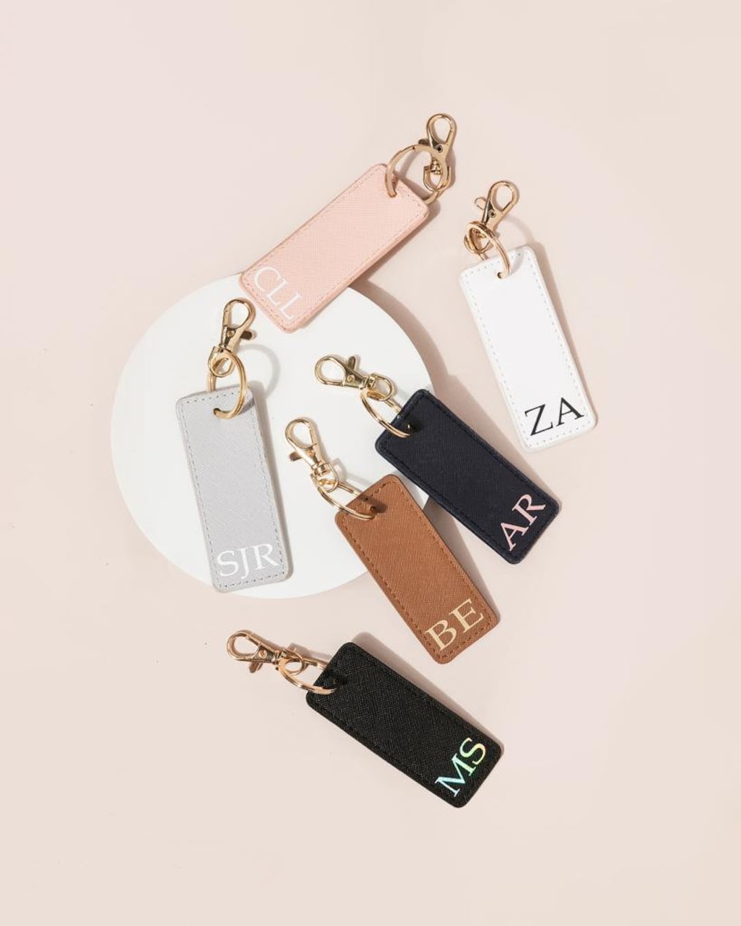 PERSONALISED KEYRING, Monogrammed Key Ring, Initials, Personalised Gift ...