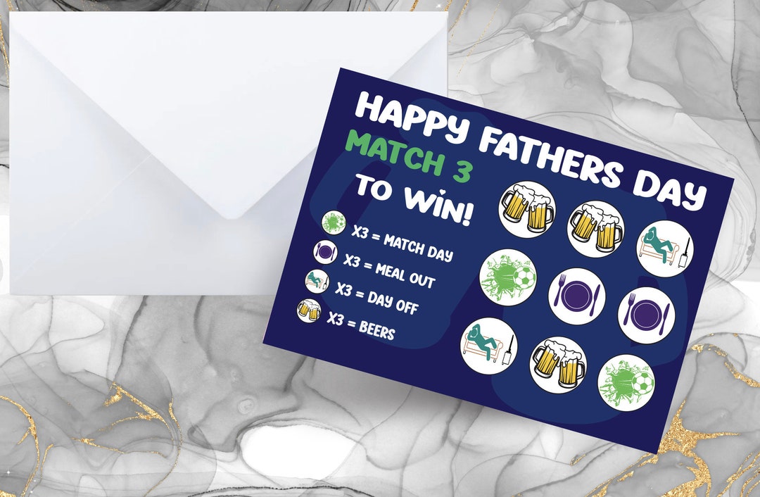 Happy Fathers Day Scratch Card Gift for Dad, Funny Scratch Card Dad ...