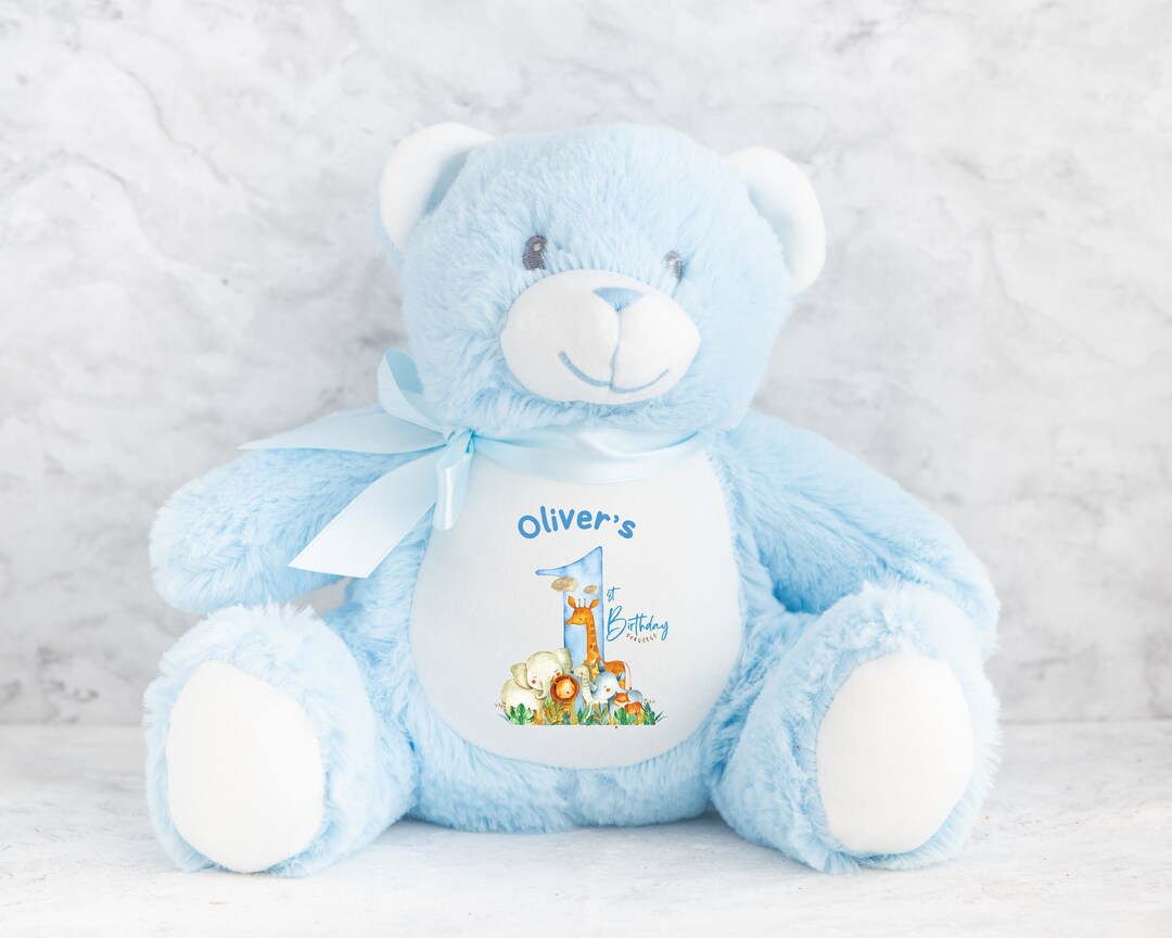 Personalized Teddy Bear Soft Toy, 1st Birthday Gift for Baby, New Baby ...