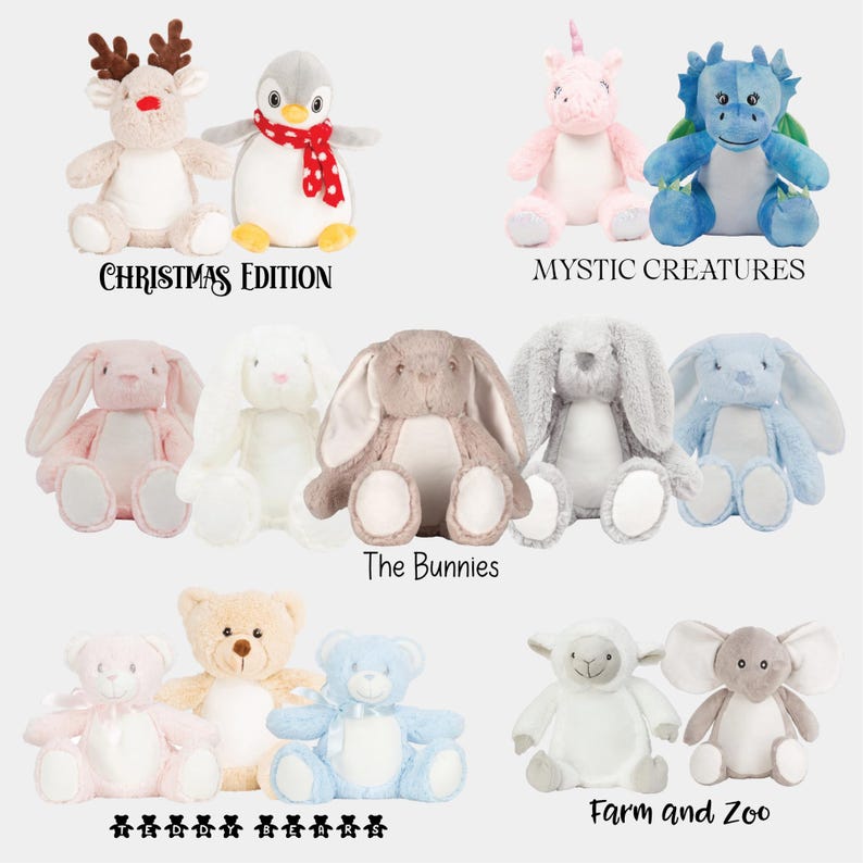 Personalized Plush Teddy Bear: Soft Stuffed Animal Toy Gift - Etsy