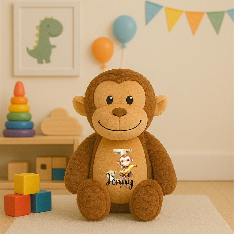 Monkey Teddy - Etsy UK