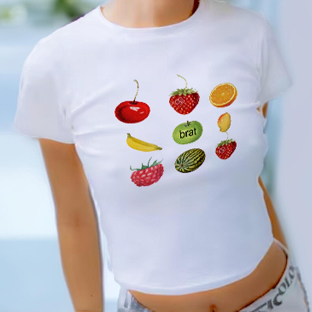 Fruity Brat Y2k Baby Tee Brat T-shirt | BRAT T-shirt | Y2k T Shirt ...