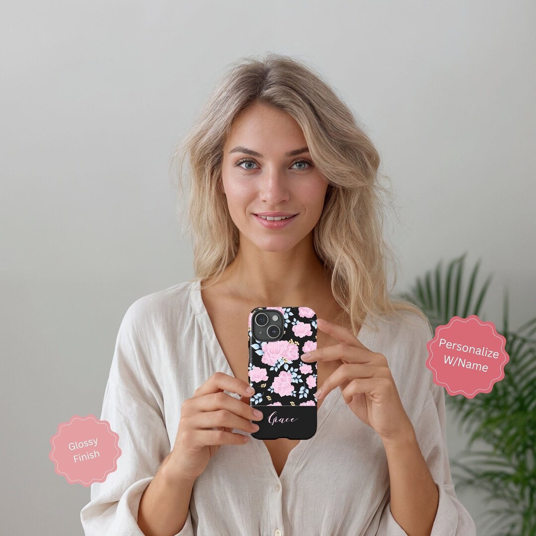 Custom Coquette Aesthetics Phone Case With Name, Flower Phone Case, Personalized Phone Case ...
