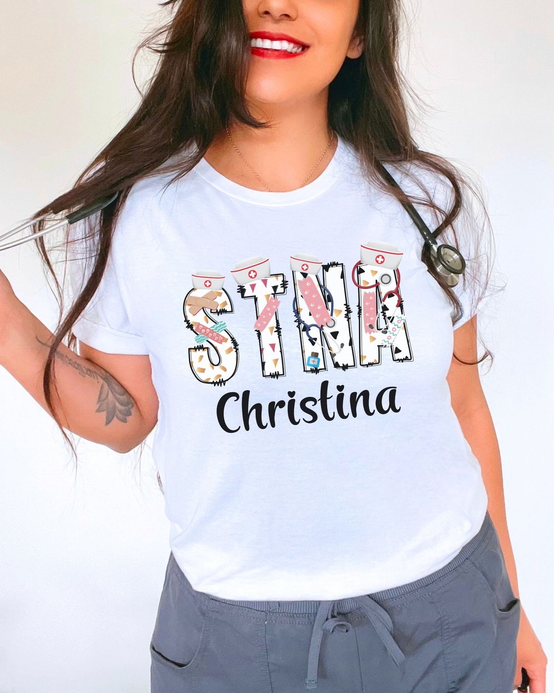 Personalized STNA Shirt With Name, Custom STNA Tshirt, Personalized ...