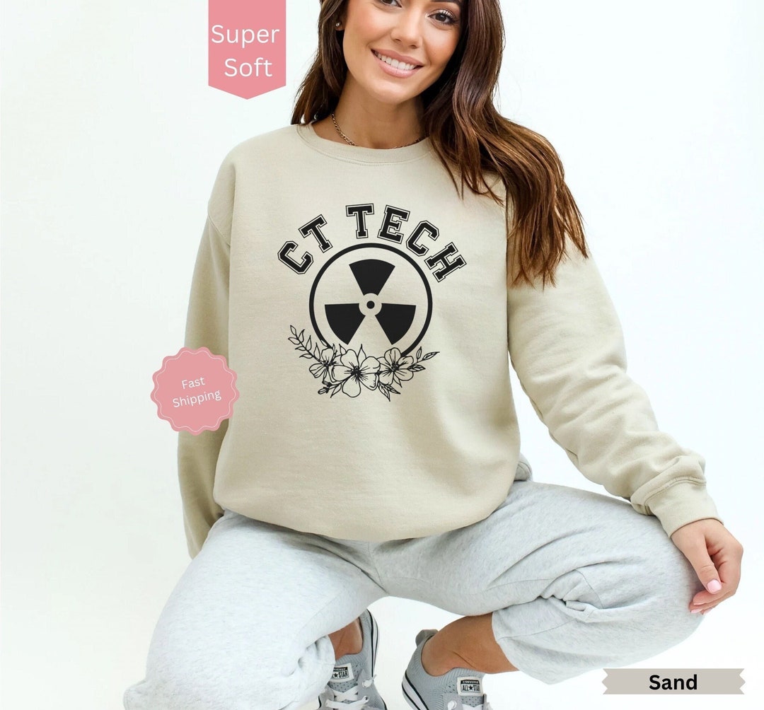 Floral CT Tech Sweatshirt, CT Technologist Sweatshirt, Ct Technician ...