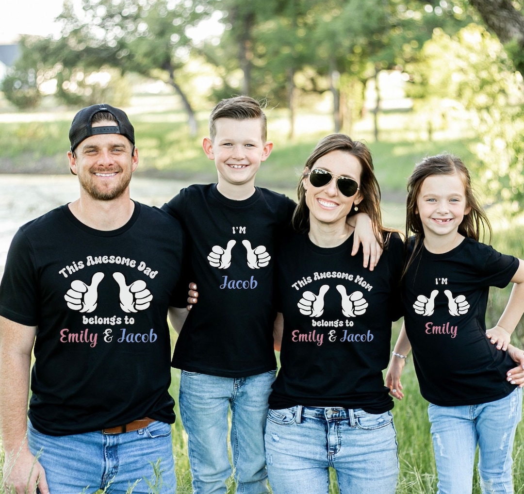 Personalized Matching Family Shirts, Custom Family T-shirts With Names ...