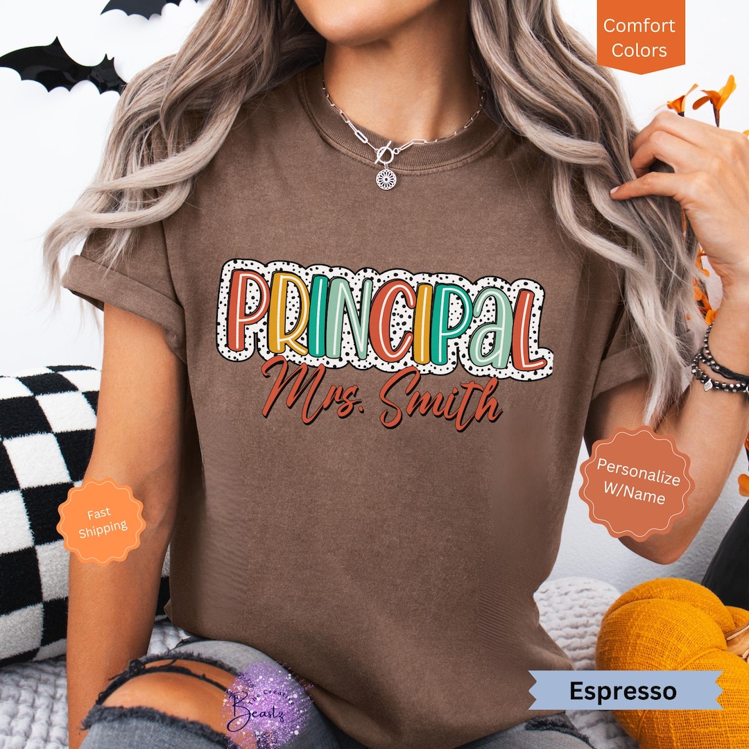 Custom Principal Fall Shirt, Personalized Principal Name T-shirt, Fall ...