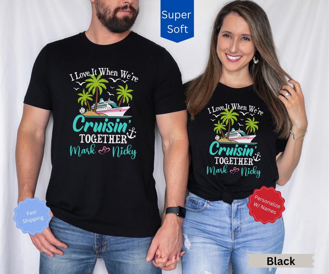 Custom Couples Cruise Shirts, Matching Cruise Shirts, Cruise Travel T ...
