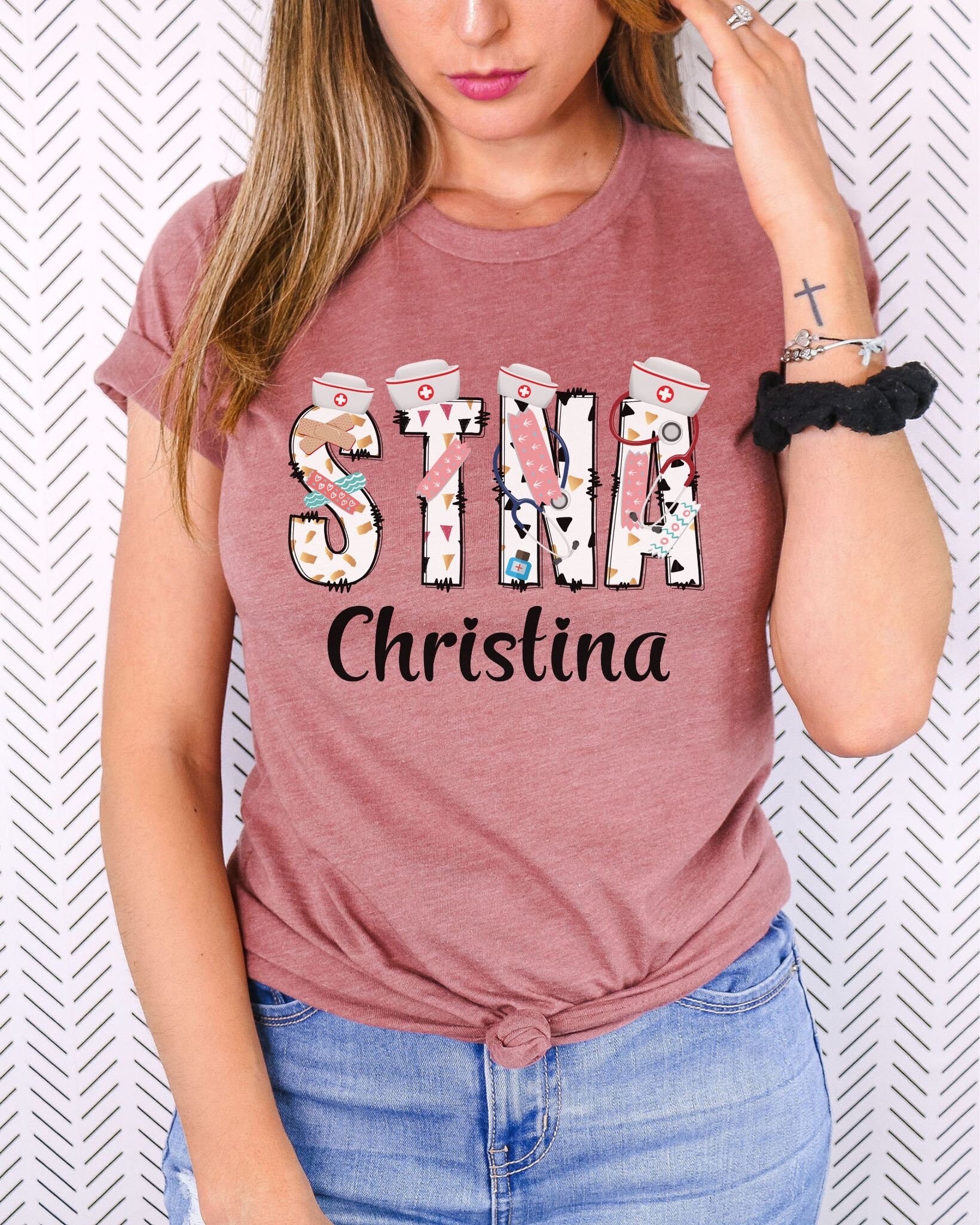 Personalized STNA Shirt With Name, Custom STNA Tshirt, Personalized ...