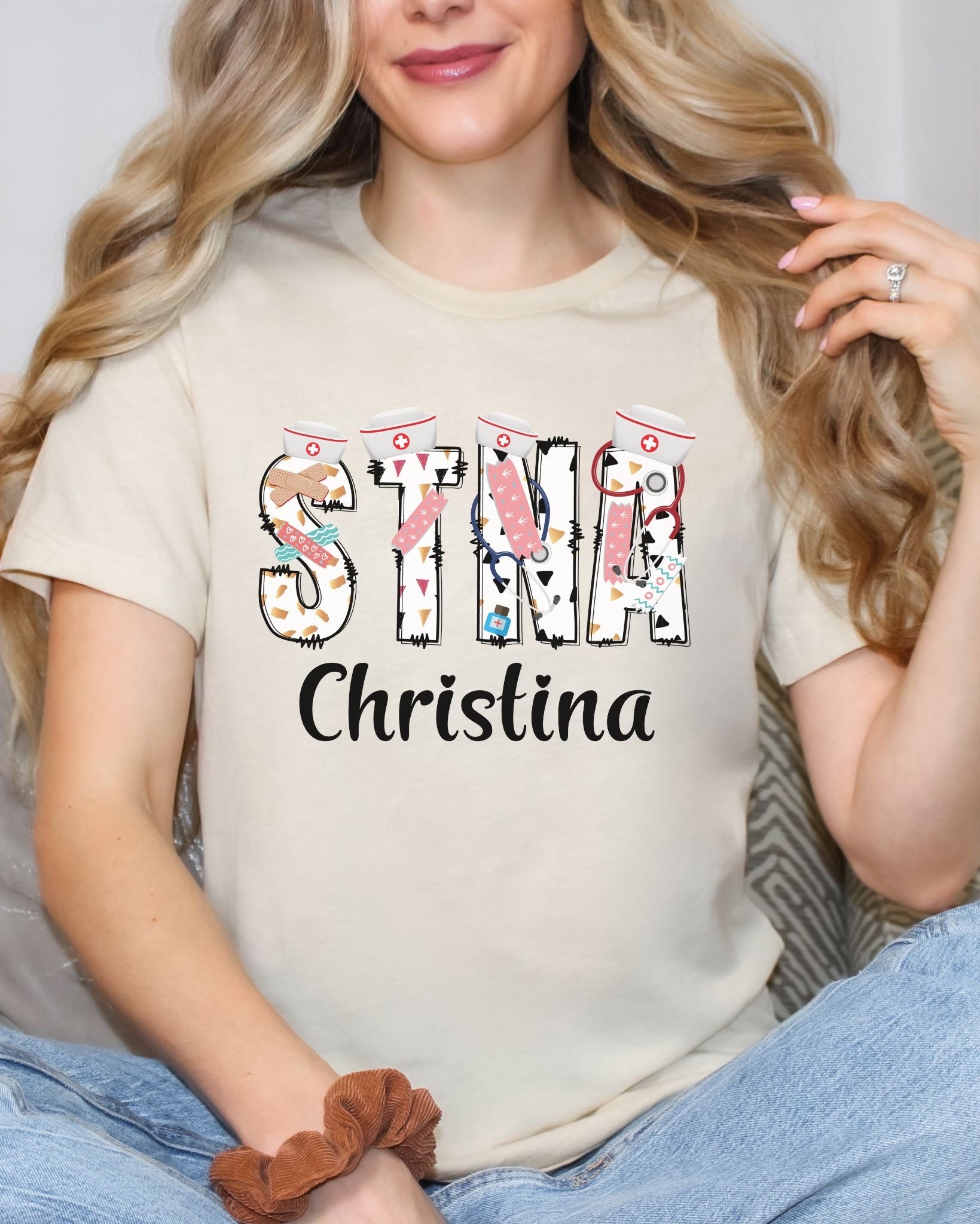 Personalized STNA Shirt With Name, Custom STNA Tshirt, Personalized ...