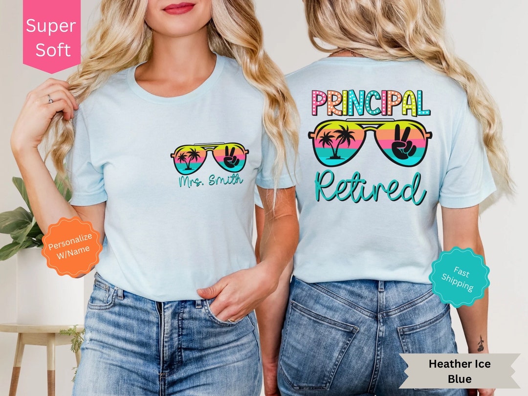 Custom Principal Retirement Shirt, Personalized Retirement Gifts for ...