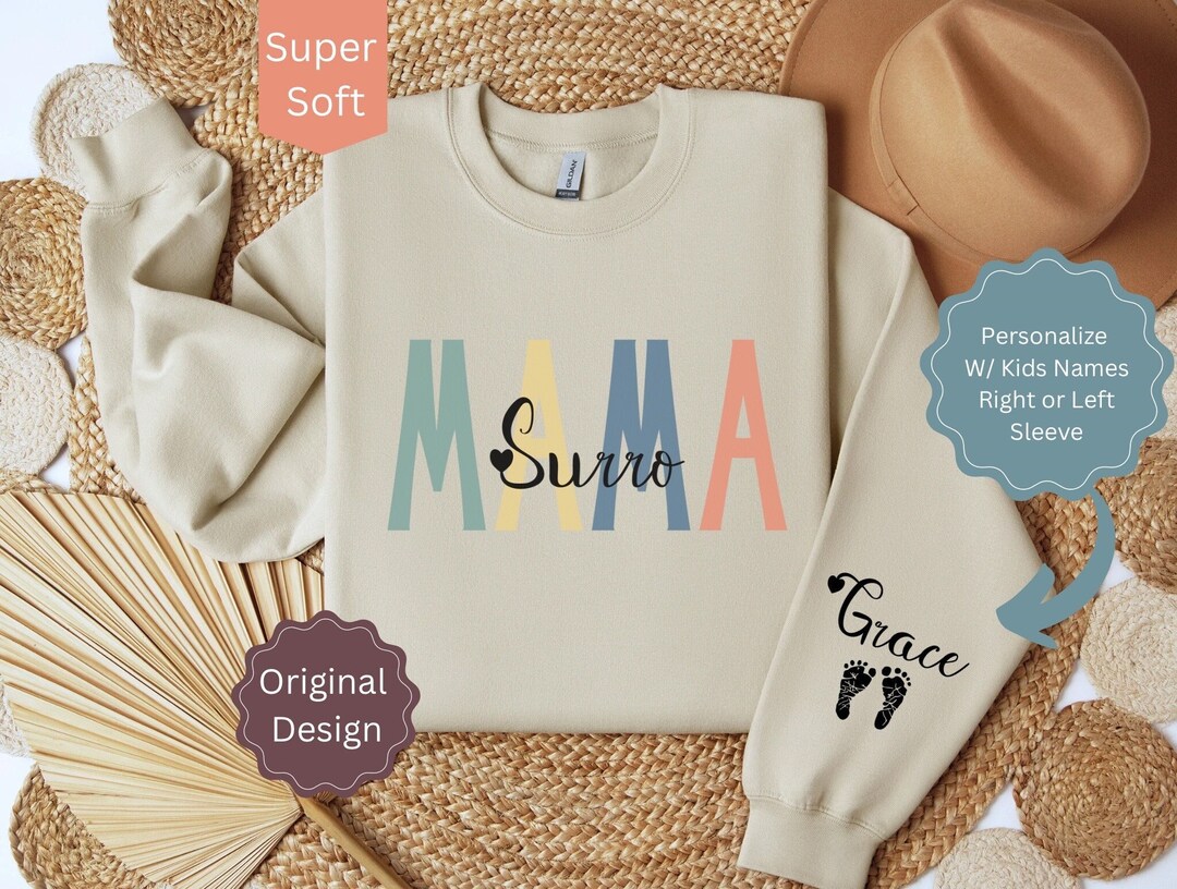 Personalized Surro MAMA Sweatshirt With Name, Custom Surrogate MAMA ...