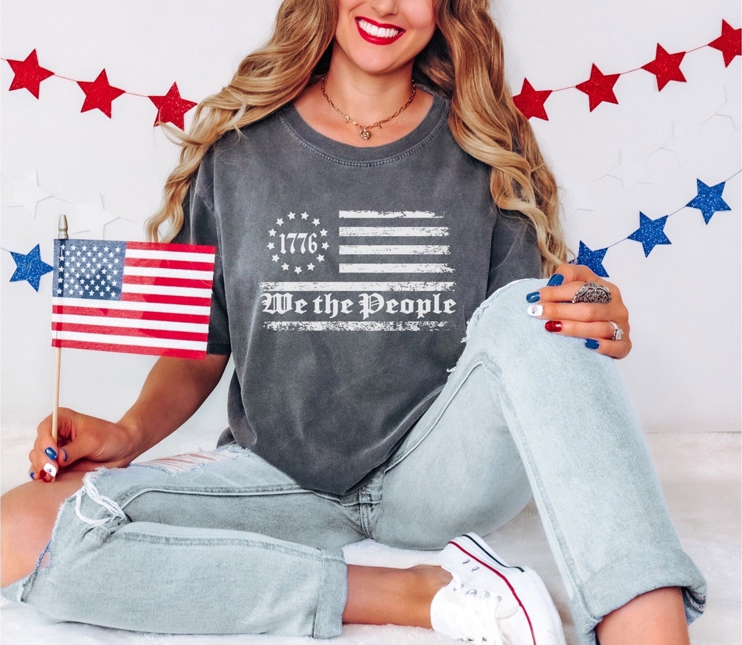 We the People Flag Shirt, 1776 USA Flag Tshirt, Independence Shirt, 4th ...