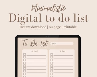 Minimal to Do List - Etsy