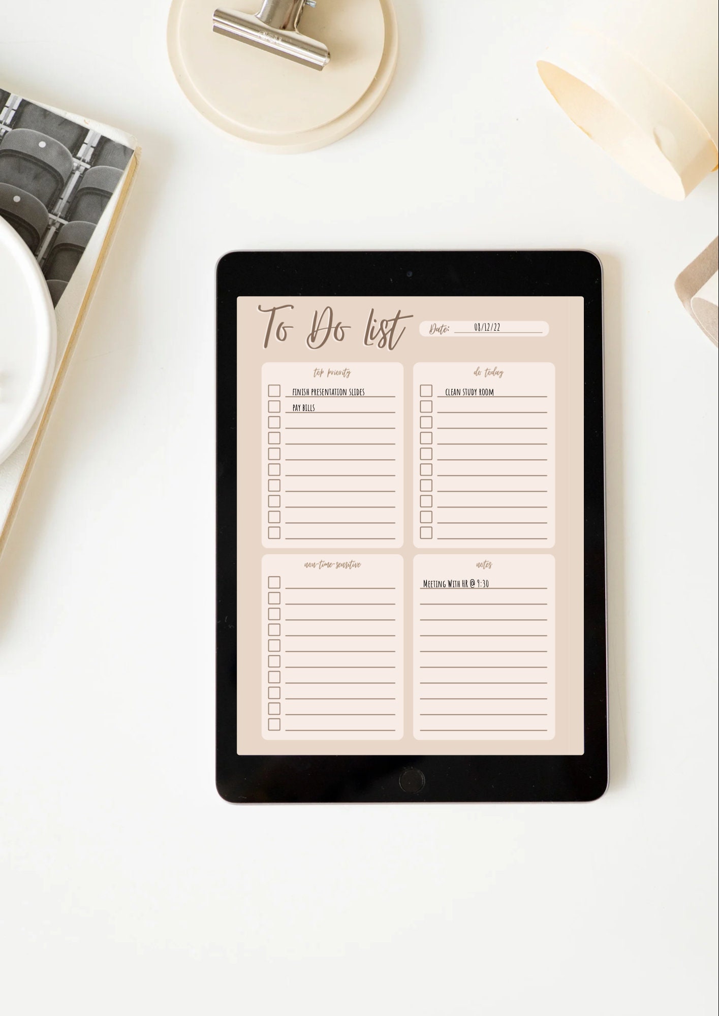 Minimalistic To-do List Template A4 - Etsy