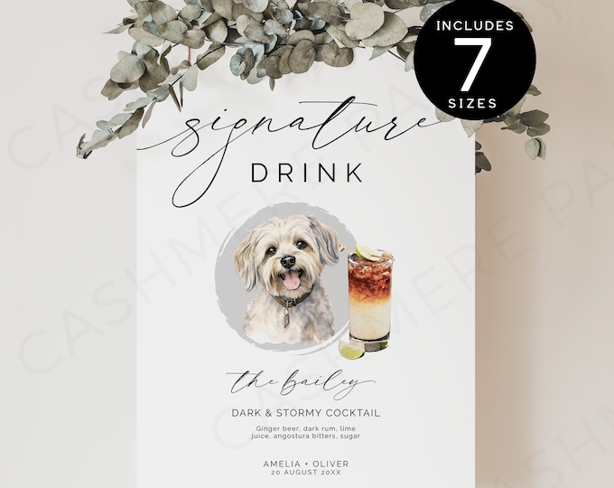 Signature Cocktails for Wedding Drink Menu Wedding Cocktail Names for ...