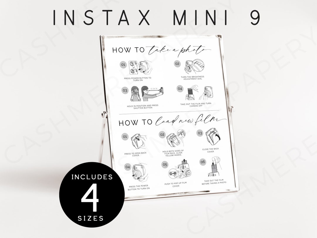 Instax Mini 9 Instructions Instant Download polaroid Camera Guide, How ...
