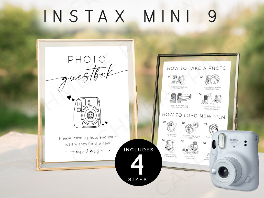 Instax Mini9 How to Take Photo and Load New Film Sign Templates, Camera ...