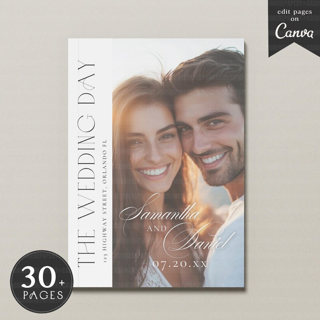 Wedding Program With Seating Chart, Custom 30+ Template, Editorial ...