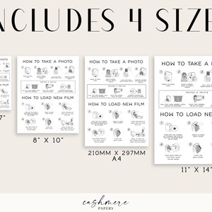 Editable Instax Mini 11 Instructions, Wedding Photo Guest Book Sign ...