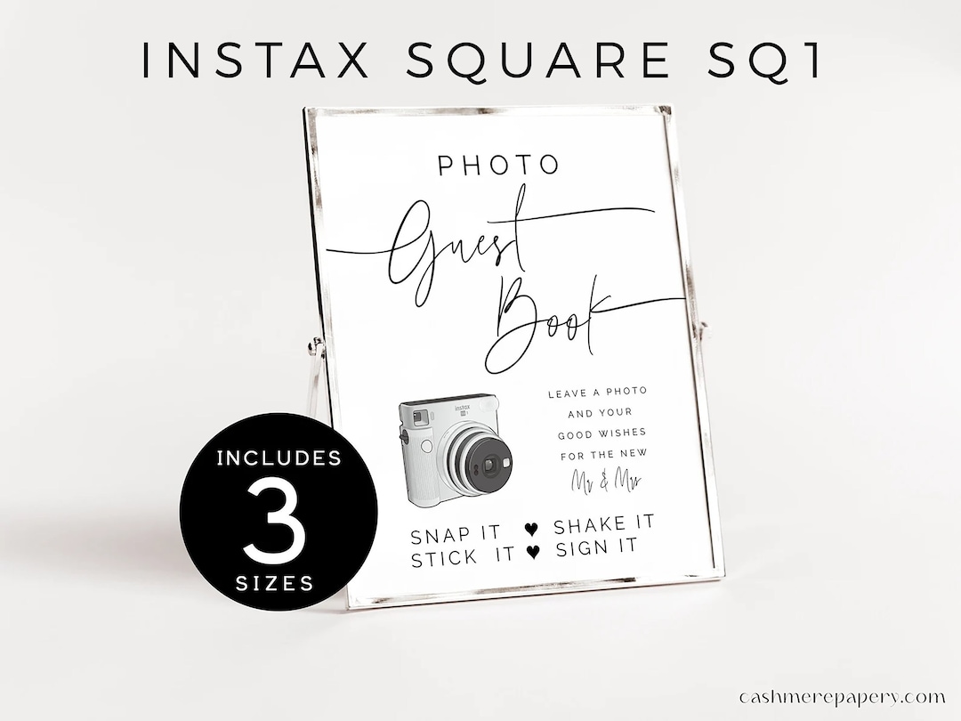 Instax Square Guest Book Sign | Polaroid Camera Wedding Sign | Wedding ...