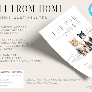 Signature Drink Sign With Cat, Pet Signature Drinks Template for ...