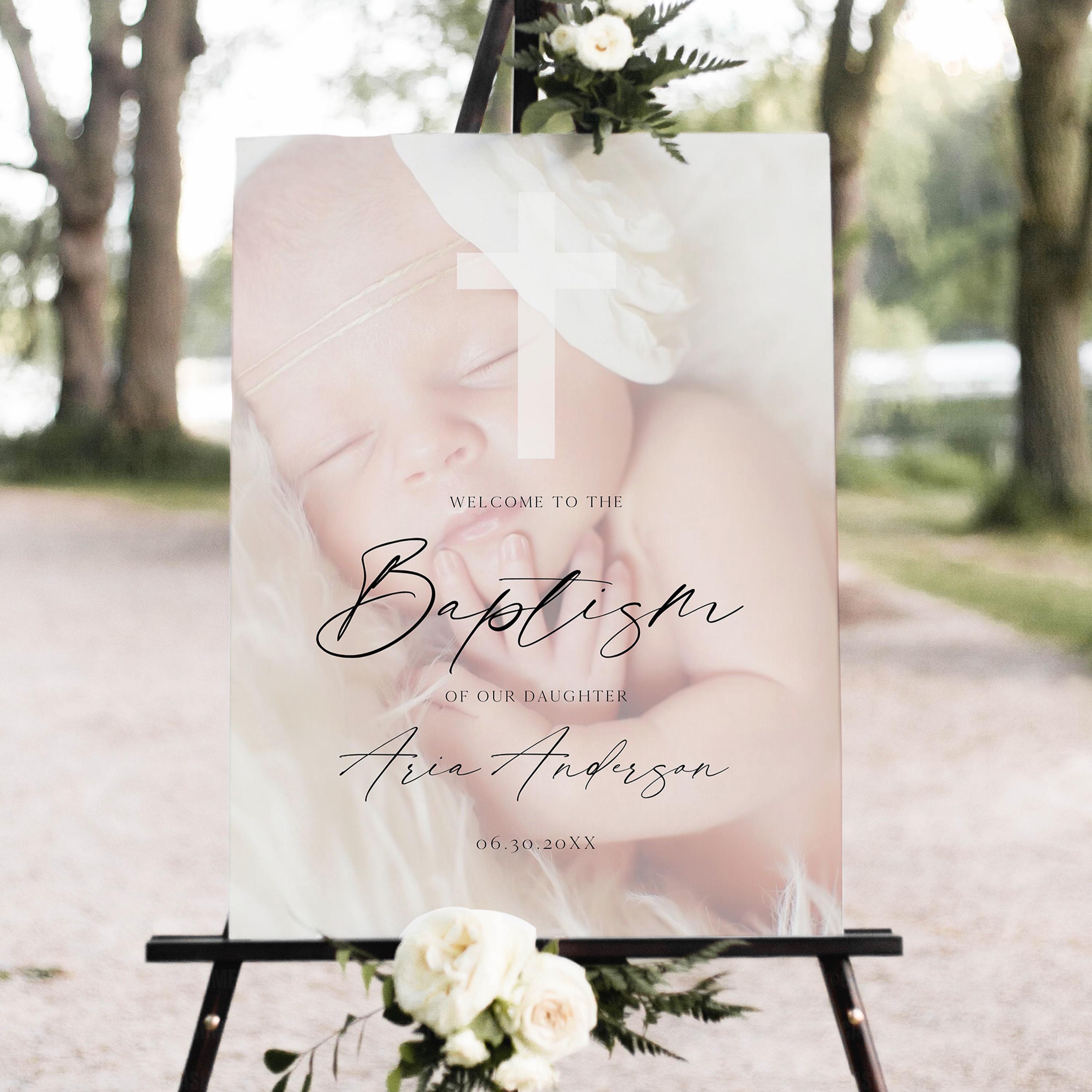 Personalized Picture Baby Dedication Welcome Sign Foam Board or Poster ...