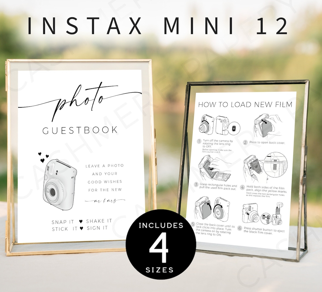 Instax Mini 12 Camera How to Load New Film Instructions and Photo ...