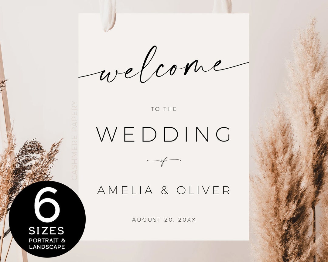 Wedding Welcome Sign Template | Welcome to Our Wedding Sign| Printable ...