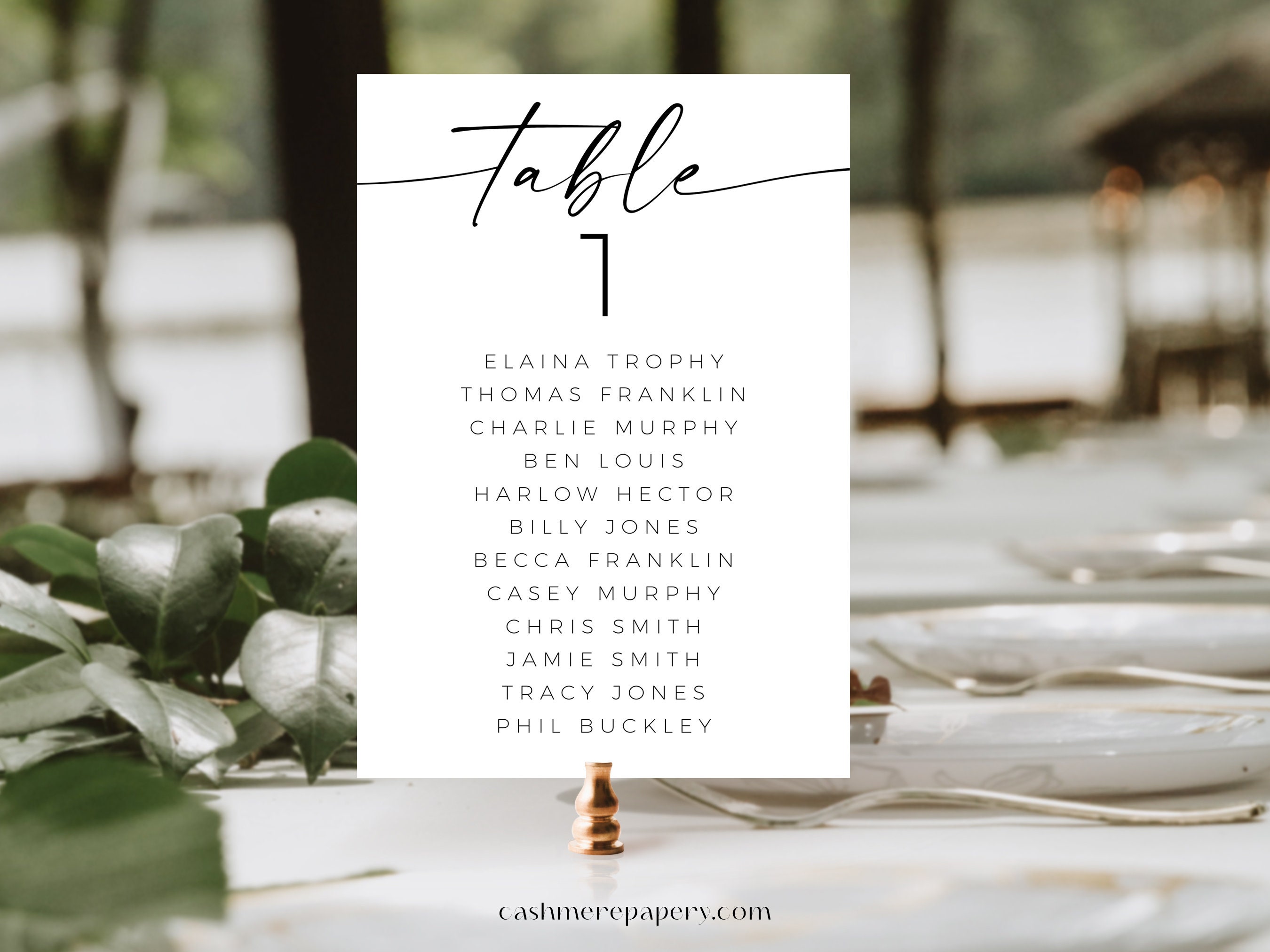 Wedding Seating Chart Template Downloadable Seating Labels - Etsy