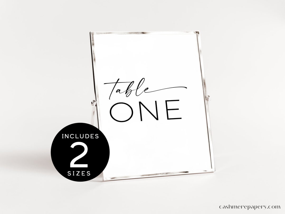Digital Files Table Number | Wedding Table Numbers Set of 20 | Modern ...