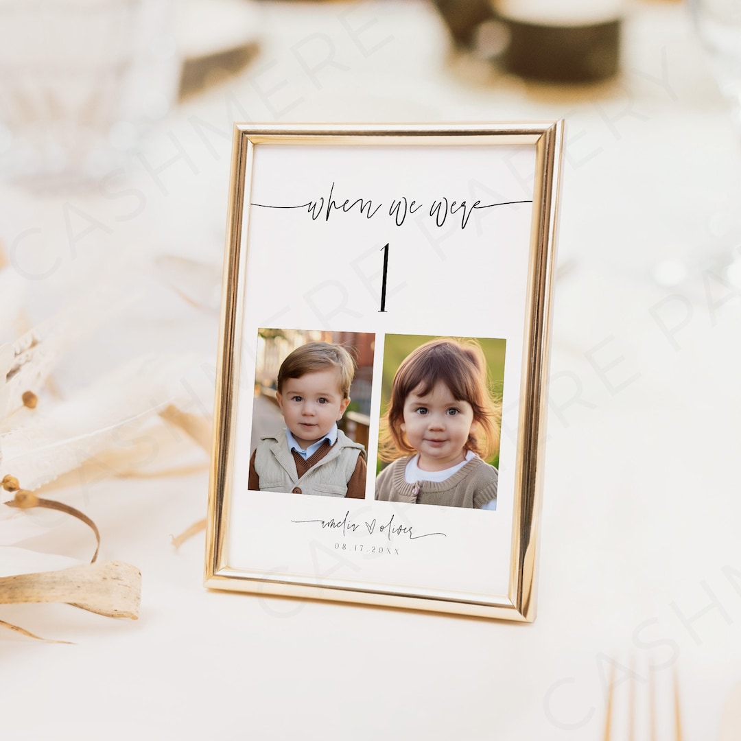 When We Were Age Table Numbers, Photo Table Numbers, Wedding Table ...