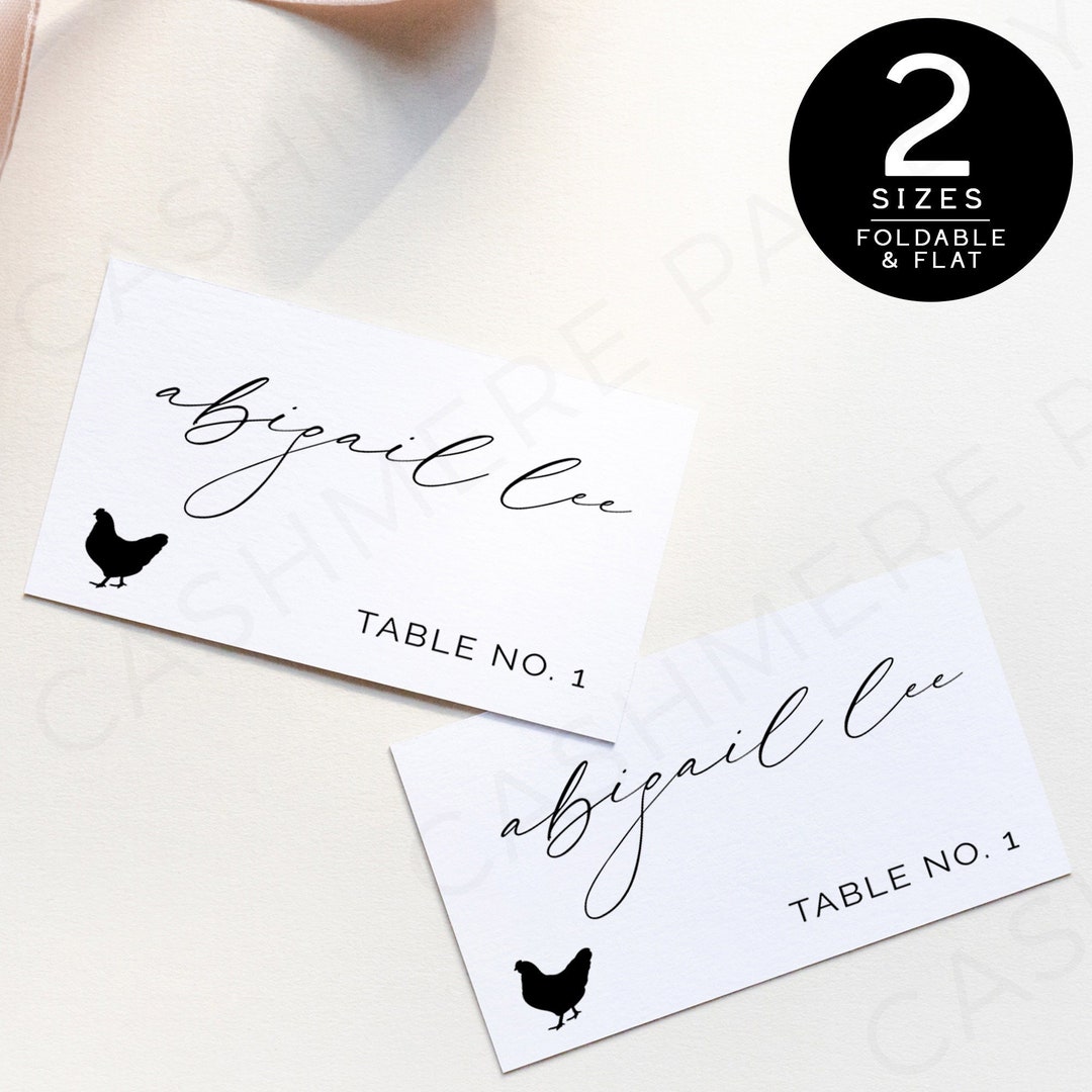 Wedding Place Cards With Food Choice, Place Cards Wedding Food Choice ...