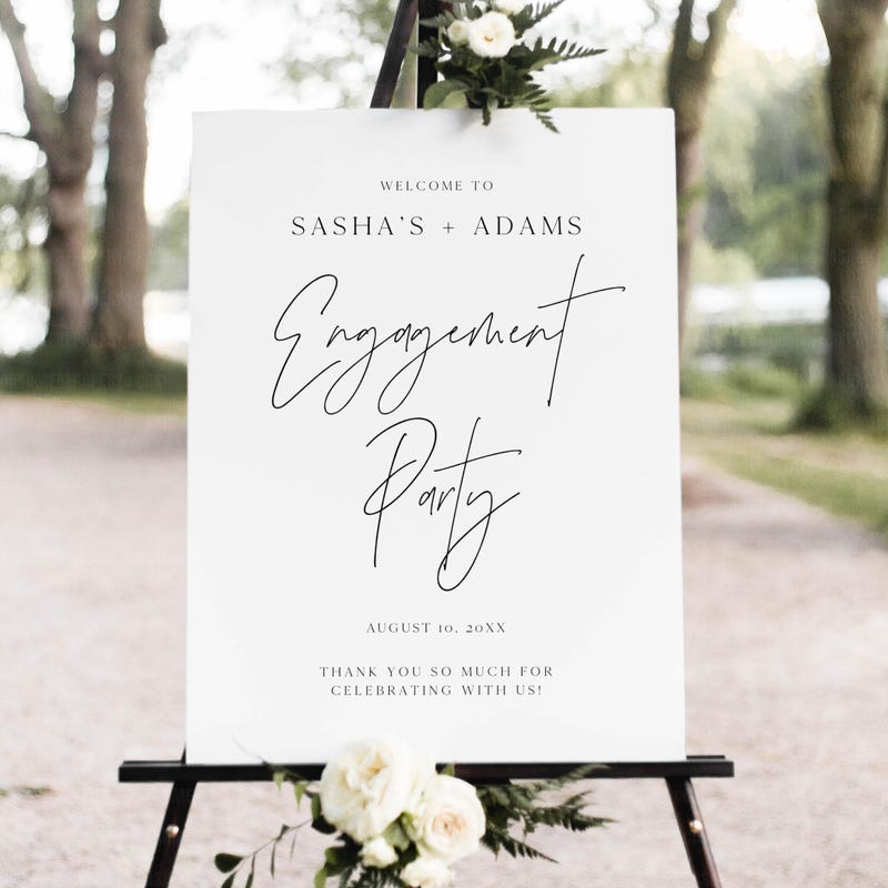Engagement Welcome Sign - Etsy