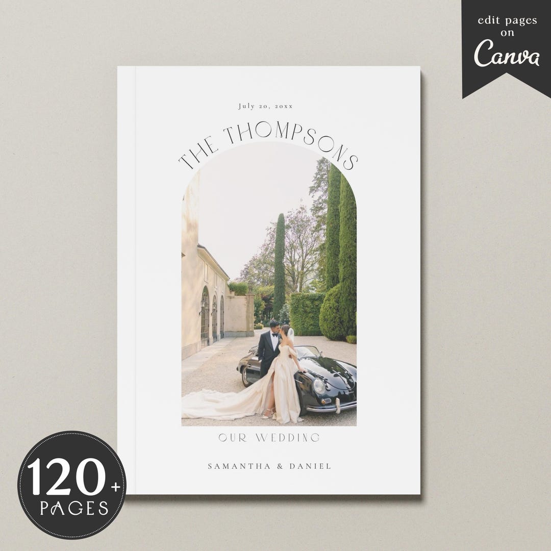 Wedding Album Custom Coffee Table Book, Wedding Album Template, 120 ...