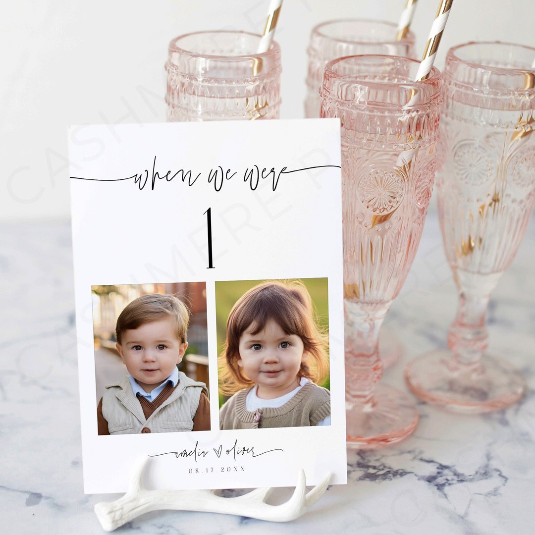 When We Were Age Table Numbers, Minimalist Wedding When We Were ...