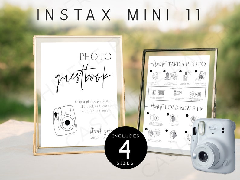 Editable Instax Mini 11 Wedding Polaroid Guest Book Sign - Etsy