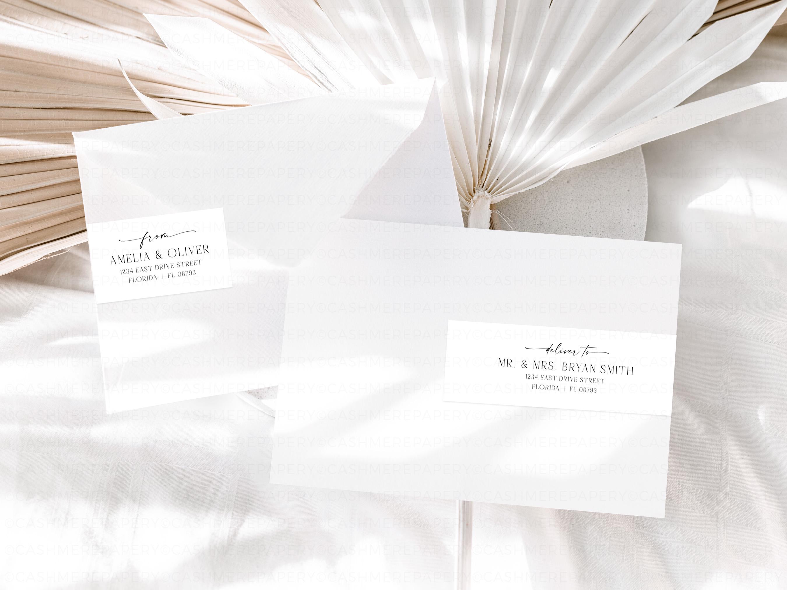 Wrap Around Address Label Template, Wedding Invitation Envelope Address ...