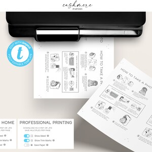 Editable How to Take a Photo Instructions Template, Instax Mini 12 ...