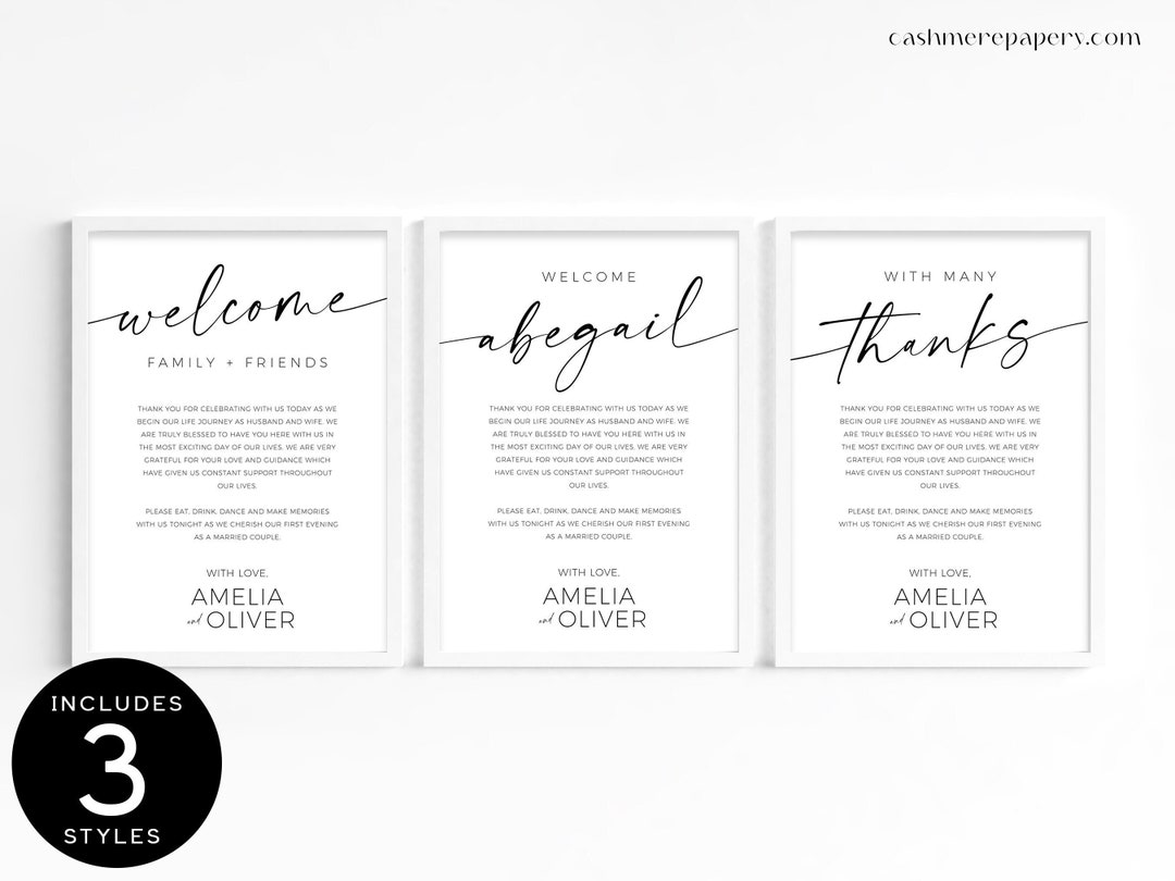 Welcome Sign Letters for Wedding Modern Wedding Reception Custom ...