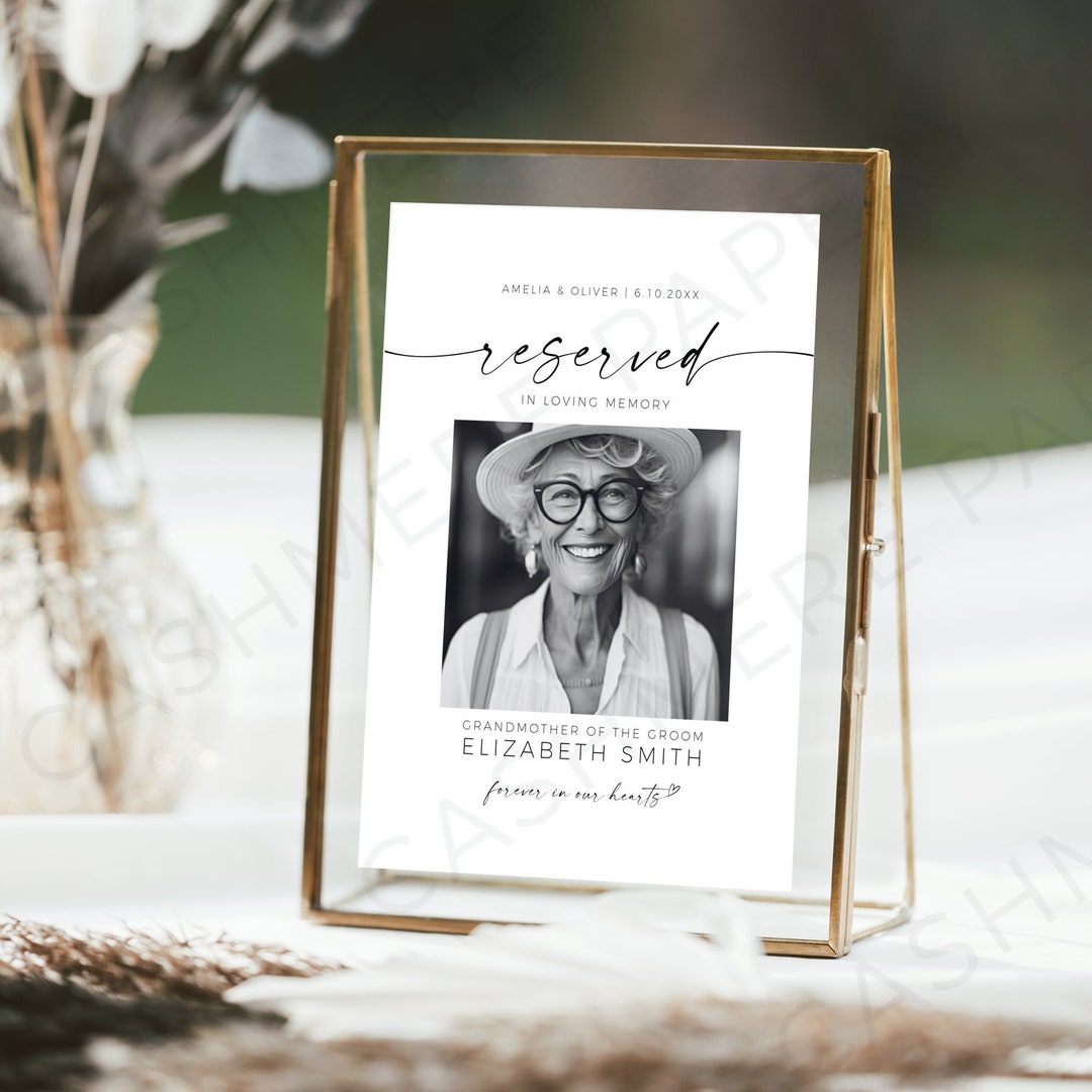 Loved Ones That Passed Wedding Sign, Editable Wedding Memorial Signage ...