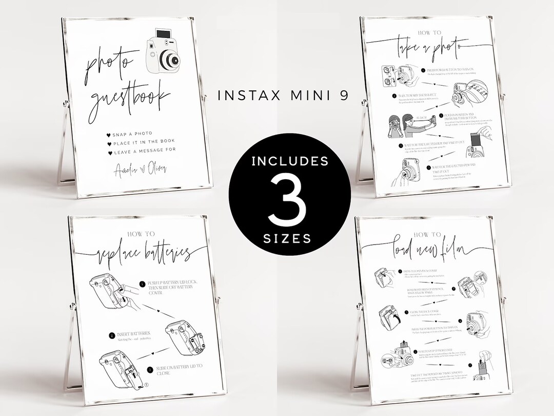 Instax Mini 9 Instructions Instax Mini 9 Instructions Sign Bundle Canva ...