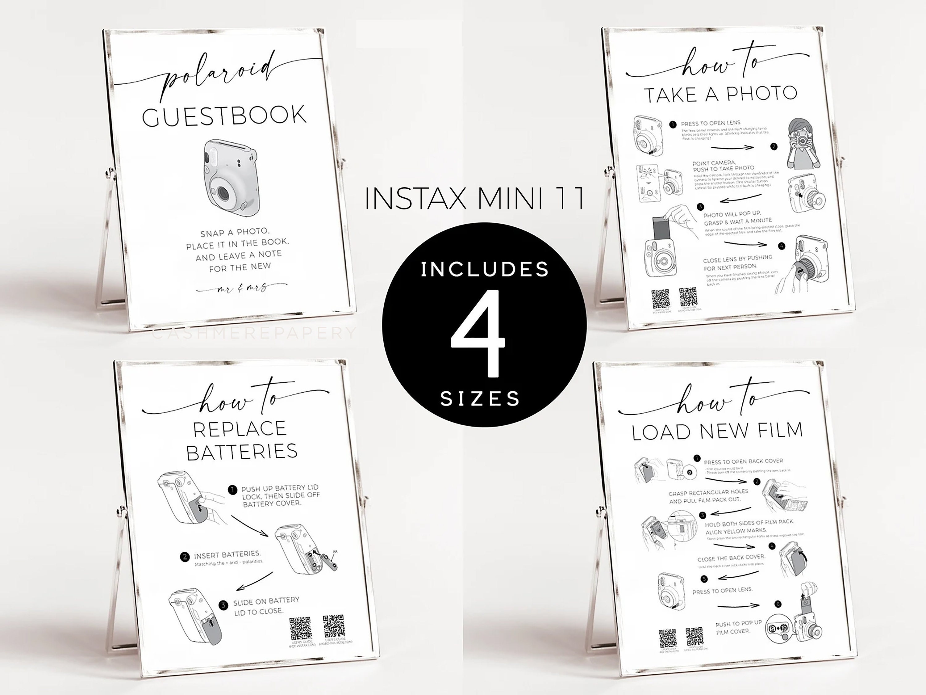 Polaroid Camera Sign for Wedding Instax Mini 11 Camera - Etsy