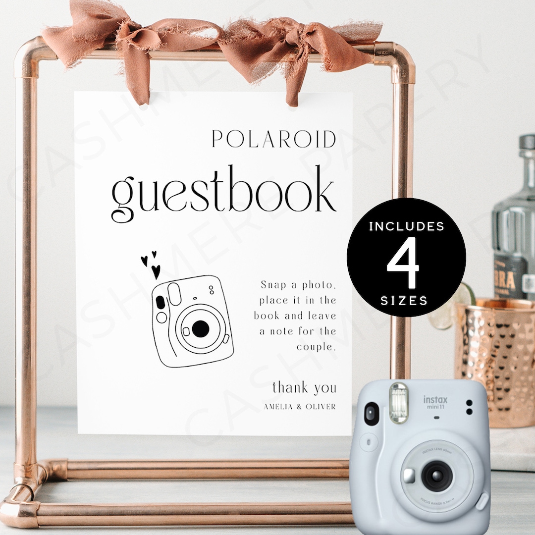 Polaroid Sign Instax Mini 11 Signs, Wedding Camera Photo Guestbook ...
