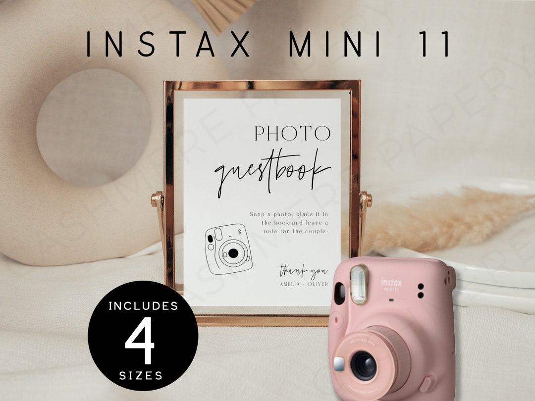 Editable Instax Mini 11 Camera Photo Guestbook Sign, Wedding Polaroid ...